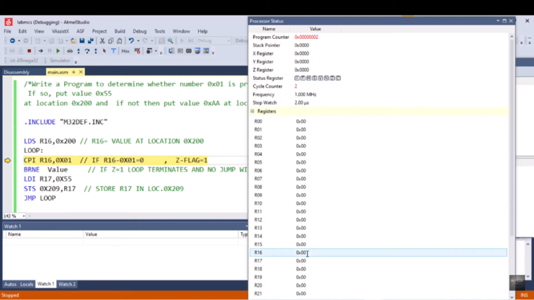 Store in RAM in Atmega32 using ATMEL STUDIO 7 Assembly - Ninja Tech